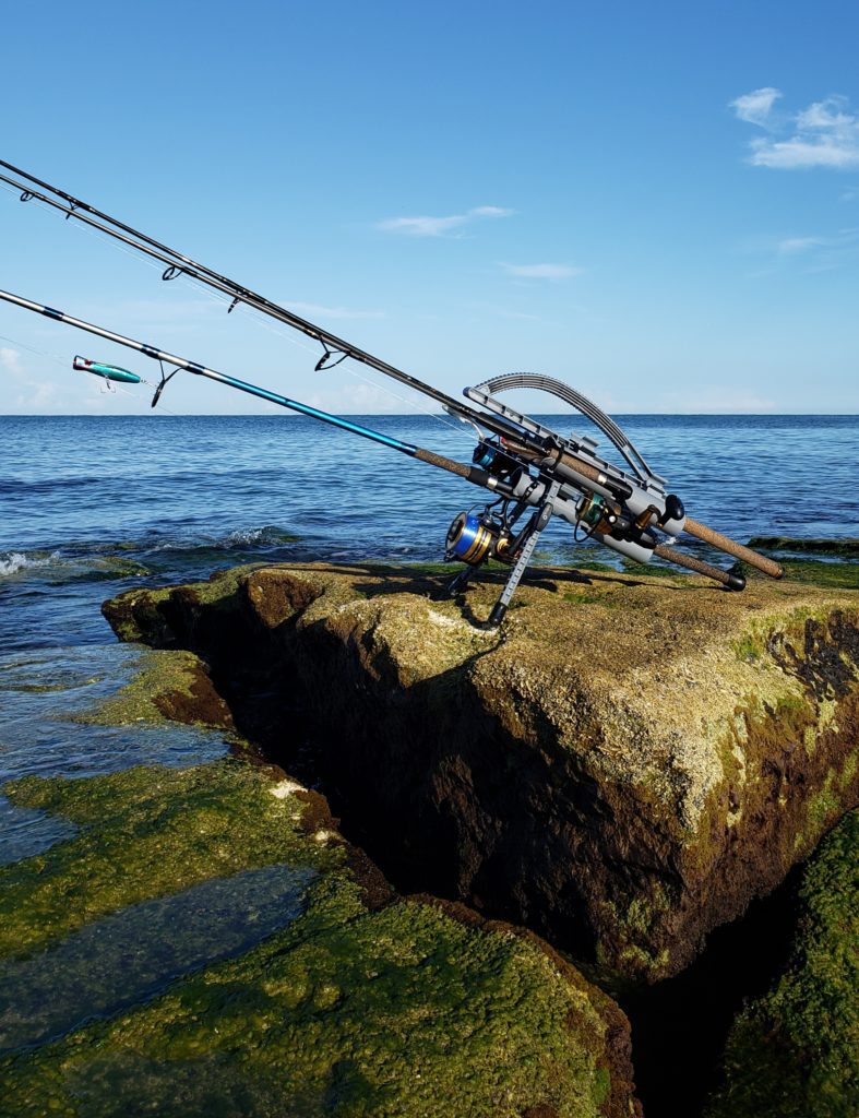 EXPRESS 3: GRAY - portable fishing rod rack