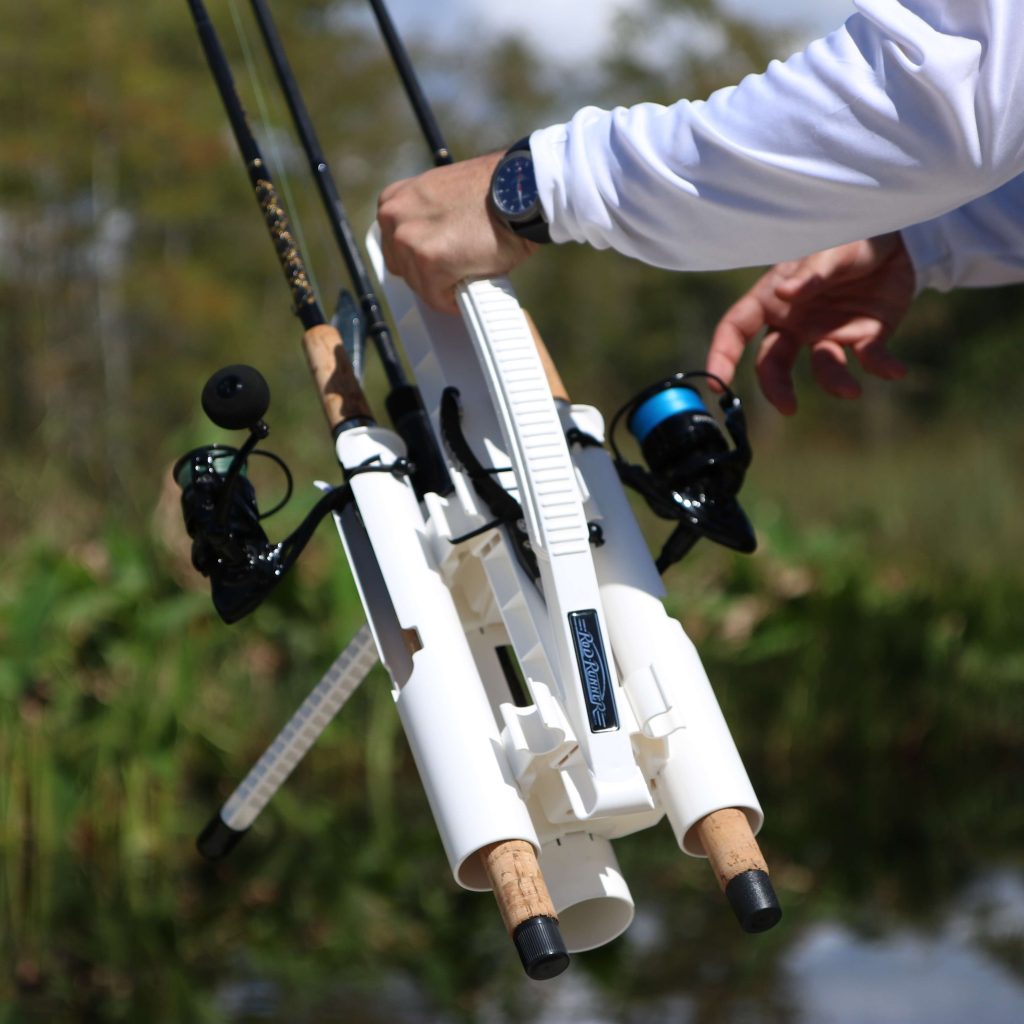 EXPRESS 3: WHITE portable fishing rod caddy