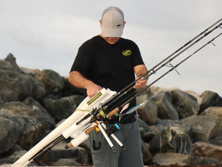 EXPRESS 3: WHITE portable fishing rod caddy