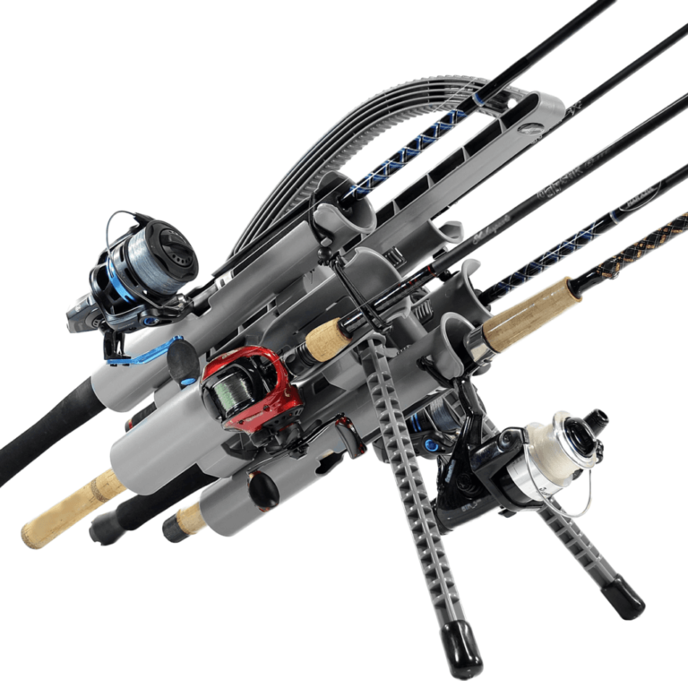 PRO 5: GRAY portable fishing rod rack and rod holders