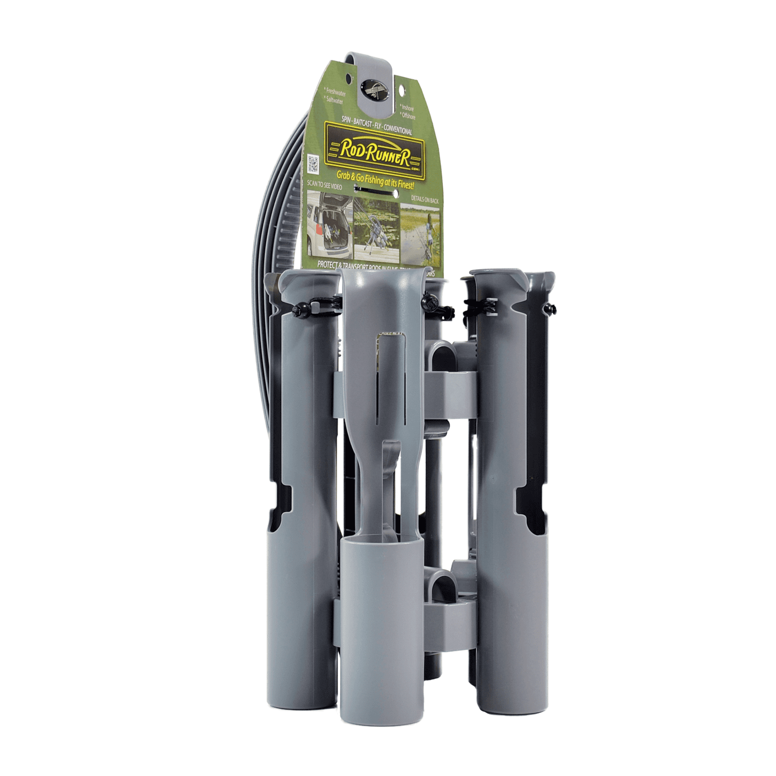 PRO 5: GRAY portable fishing rod rack and rod holders