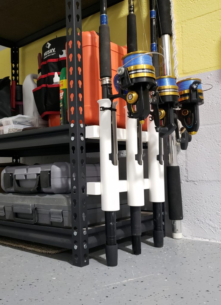 TRI-MOUNT COMBO: WHITE - fishing rod rack rod holder