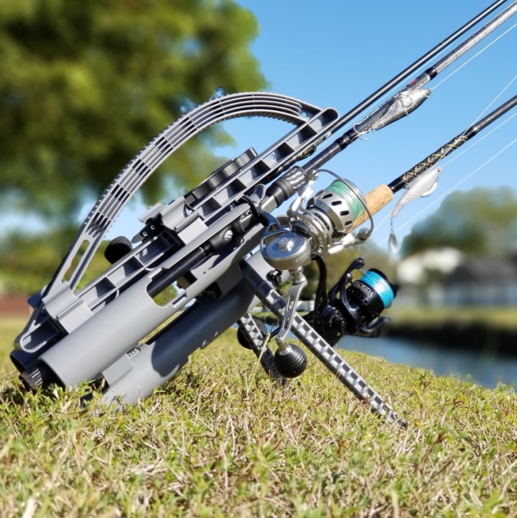 EXPRESS 3: GRAY - portable fishing rod rack