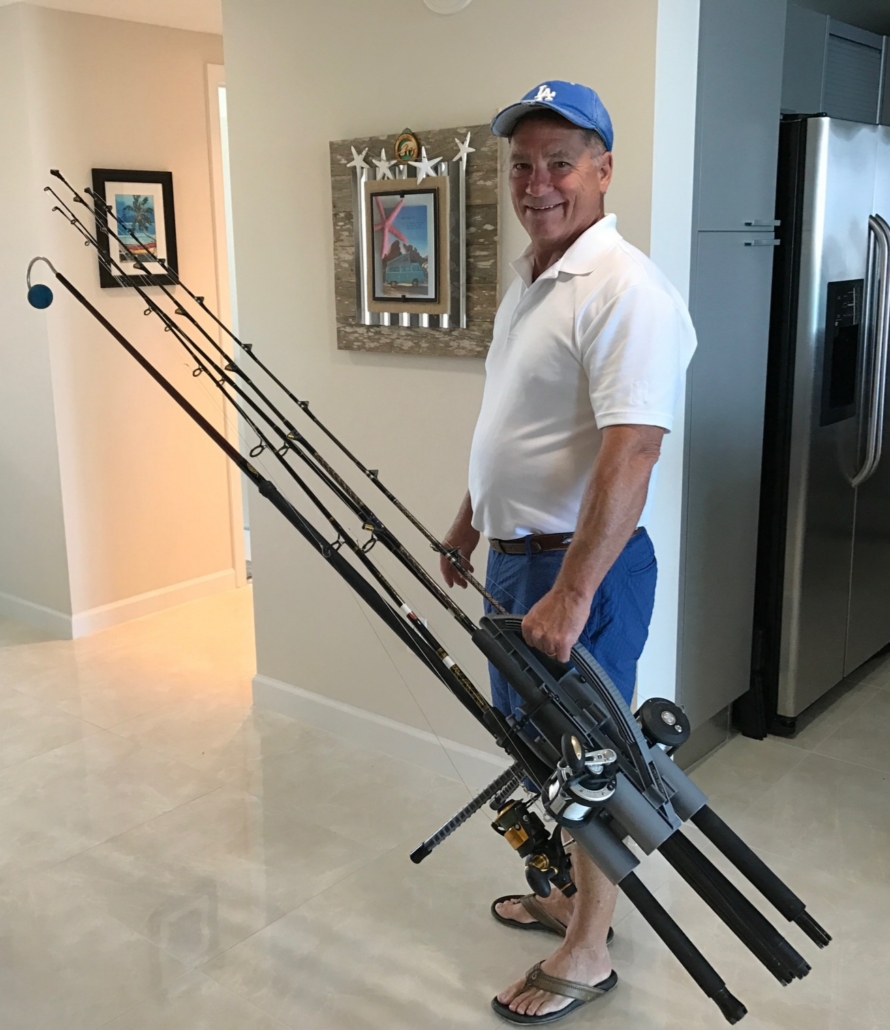 PRO 5: GRAY portable fishing rod rack and rod holders