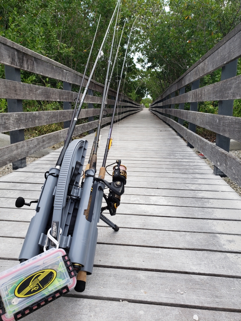 PRO 5: GRAY portable fishing rod rack and rod holders
