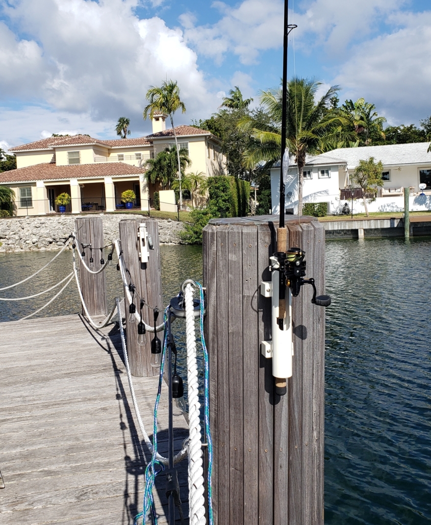 ROD HOLDER & MOUNT: WHITE - fishing rod holder mount