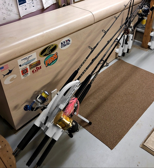 PRO 5: WHITE - portable fishing rods racks