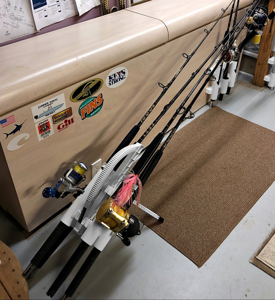 PRO 5: WHITE - portable fishing rods racks