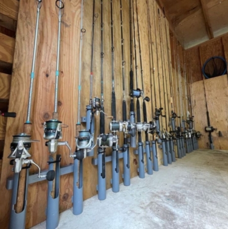 TRI-MOUNT COMBO: GRAY fishing rod rack rod holder