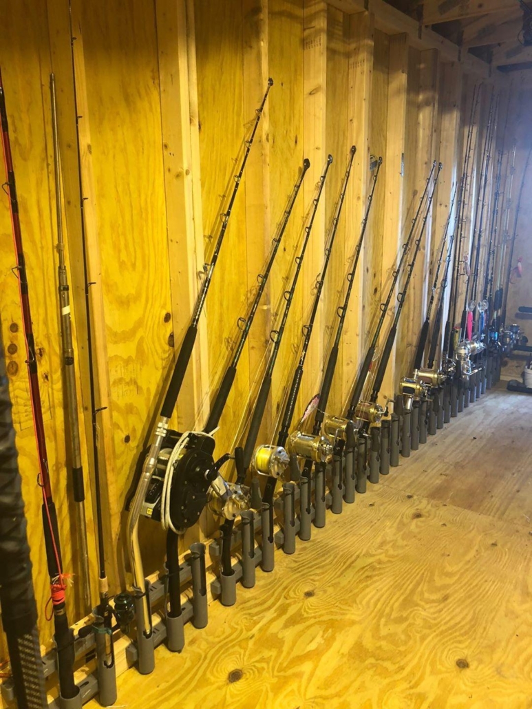 TRI-MOUNT COMBO: GRAY fishing rod rack rod holder