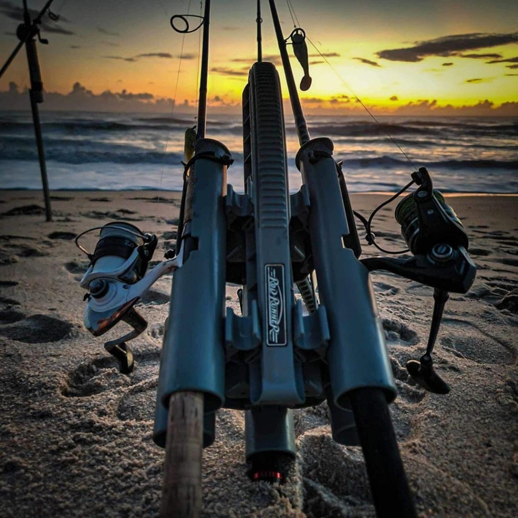 PRO 5: GRAY portable fishing rod rack and rod holders