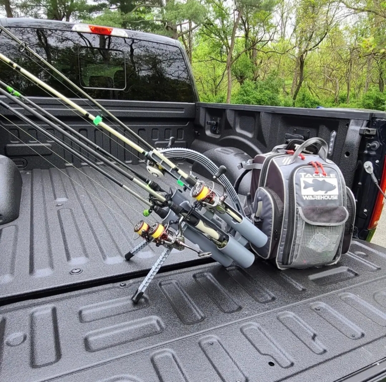 PRO 5: GRAY portable fishing rod rack and rod holders
